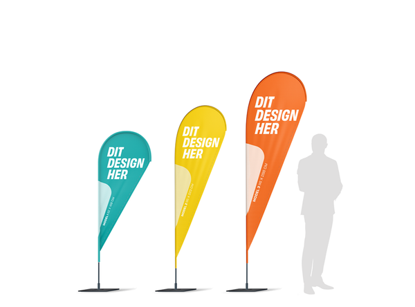 Beachflag med Tryk – Premium Kvalitet | Flere Størrelser