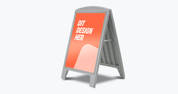 A-skilt i Kraftig Plast – A1 Format | Med Hjul & Håndtag