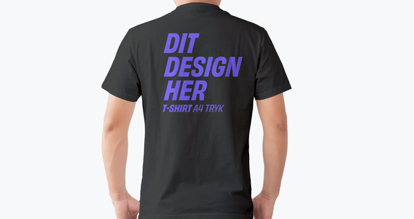 Sort T-shirt med Tryk – 100% Bomuld | XS-5XL | Hurtig Levering